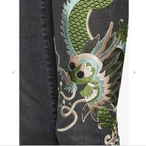 Gucci | Jeans | Gucci Dragon Embroidered Denim Skinny Jeans New | Poshmark